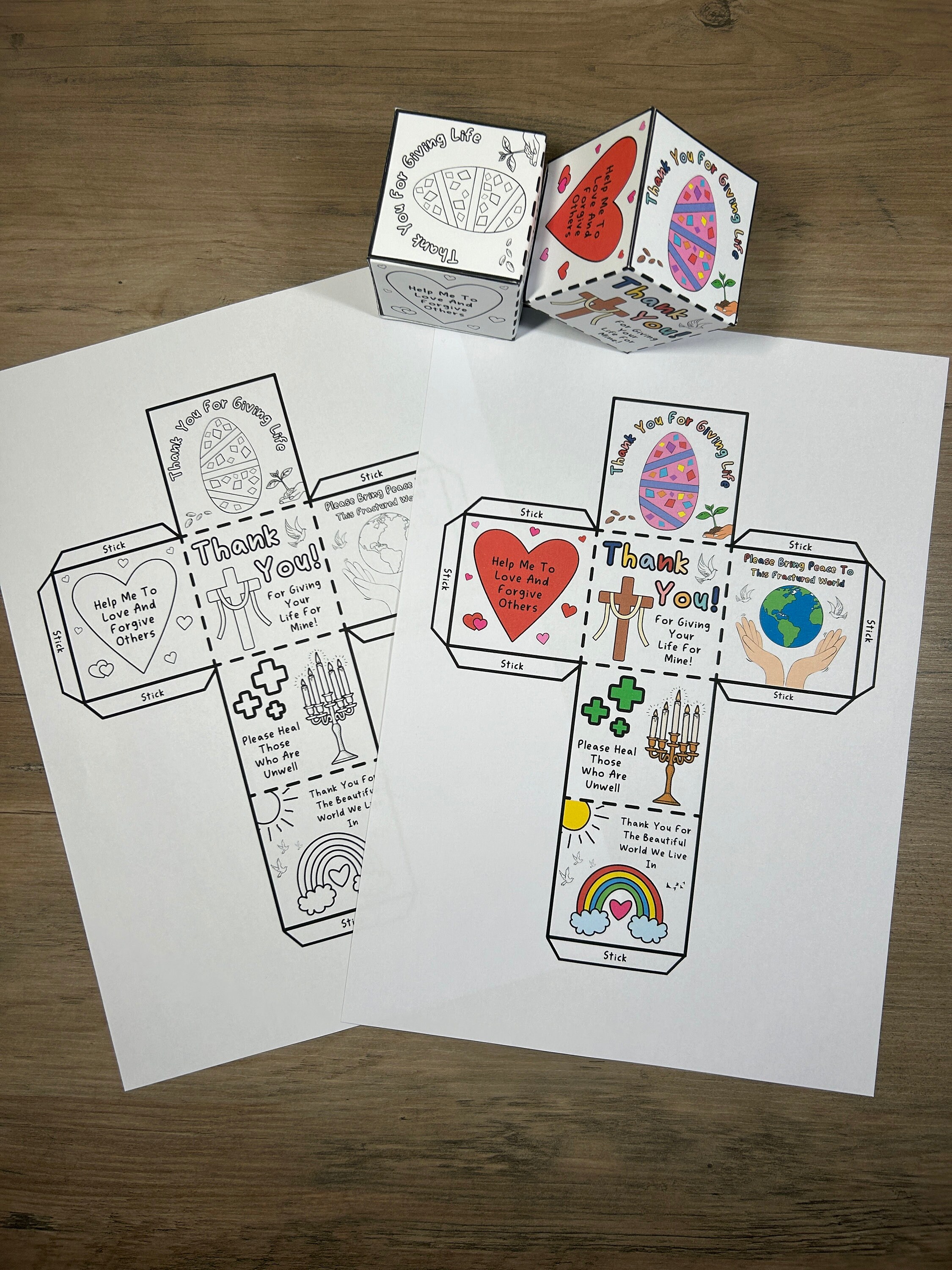 Easter Prayer Cube, Bible Activity, Kids Church Activities, Memory Game ...