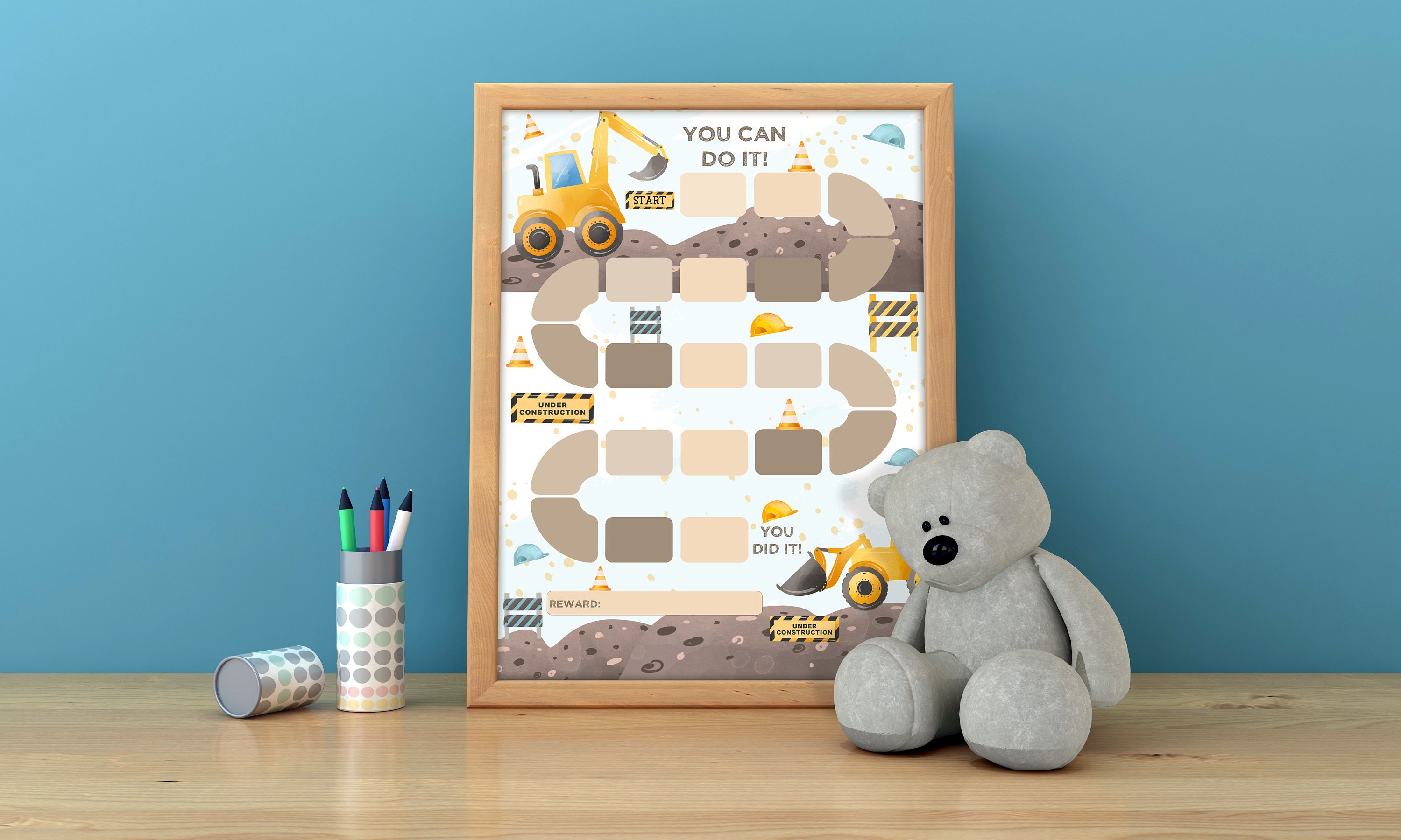 Construction Rewards Chart, Behaviour Chart, Children Sticker Sheet ...