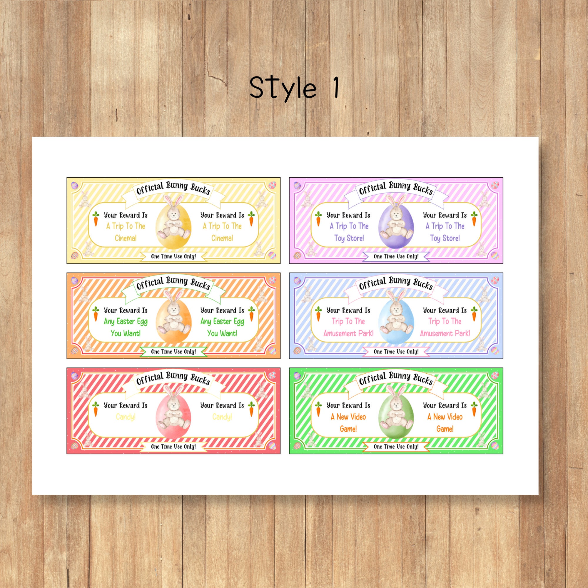 Printable Easter Bunny Bucks, Easter Play Money, Editable Play Money ...