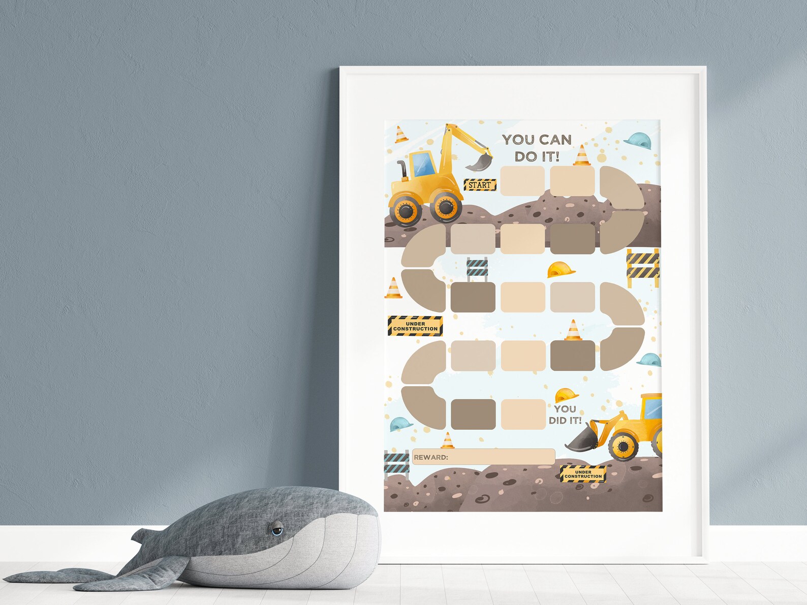 Construction Rewards Chart, Behaviour Chart, Children Sticker Sheet ...