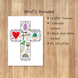 Easter Prayer Cube, Bible Activity, Kids Church Activities, Memory Game ...