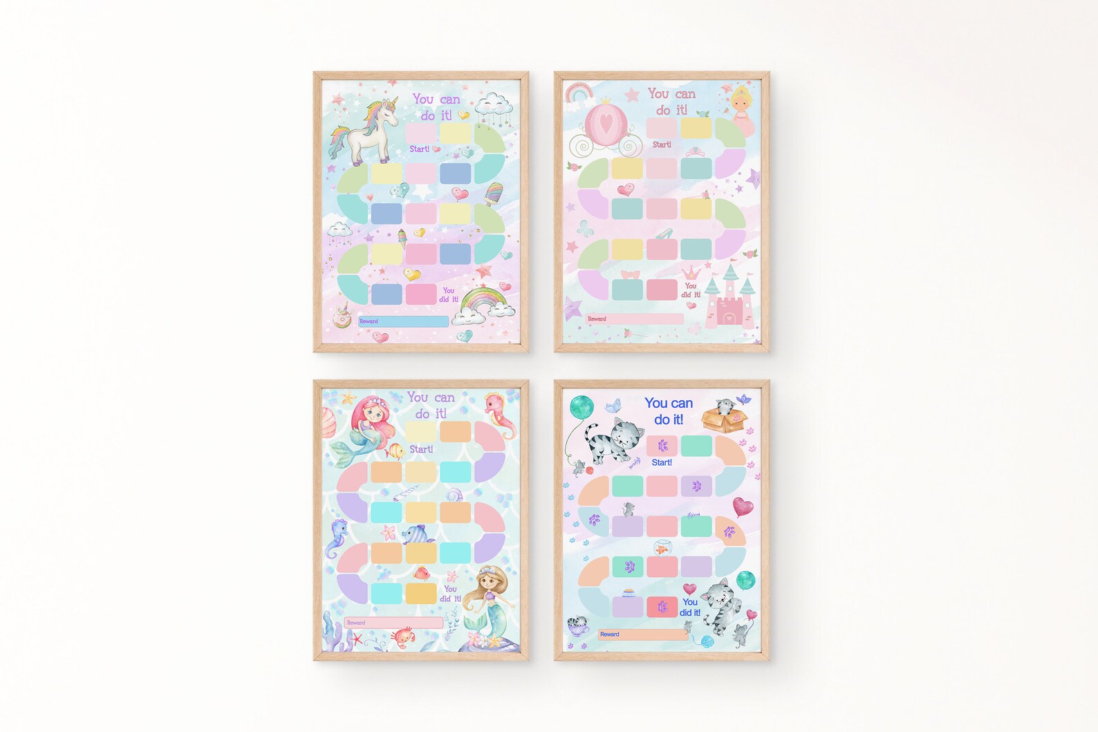 Kids Reward Chart Bundle, Girls Rewards Chart, Girls Behaviour Chart ...