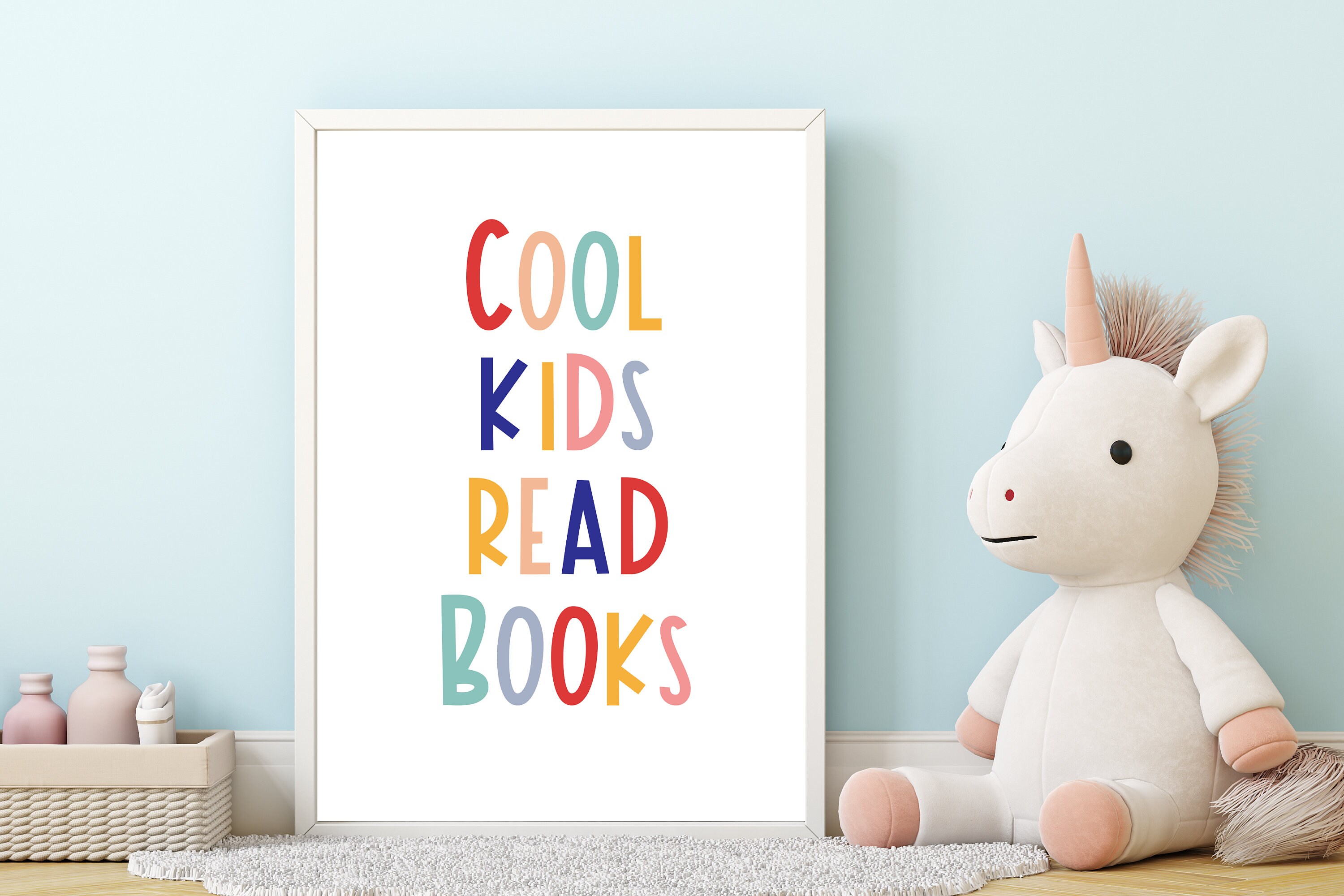 Cool Kids Poster, Colourful Kids Poster, Kids Reading Poster, Kids ...