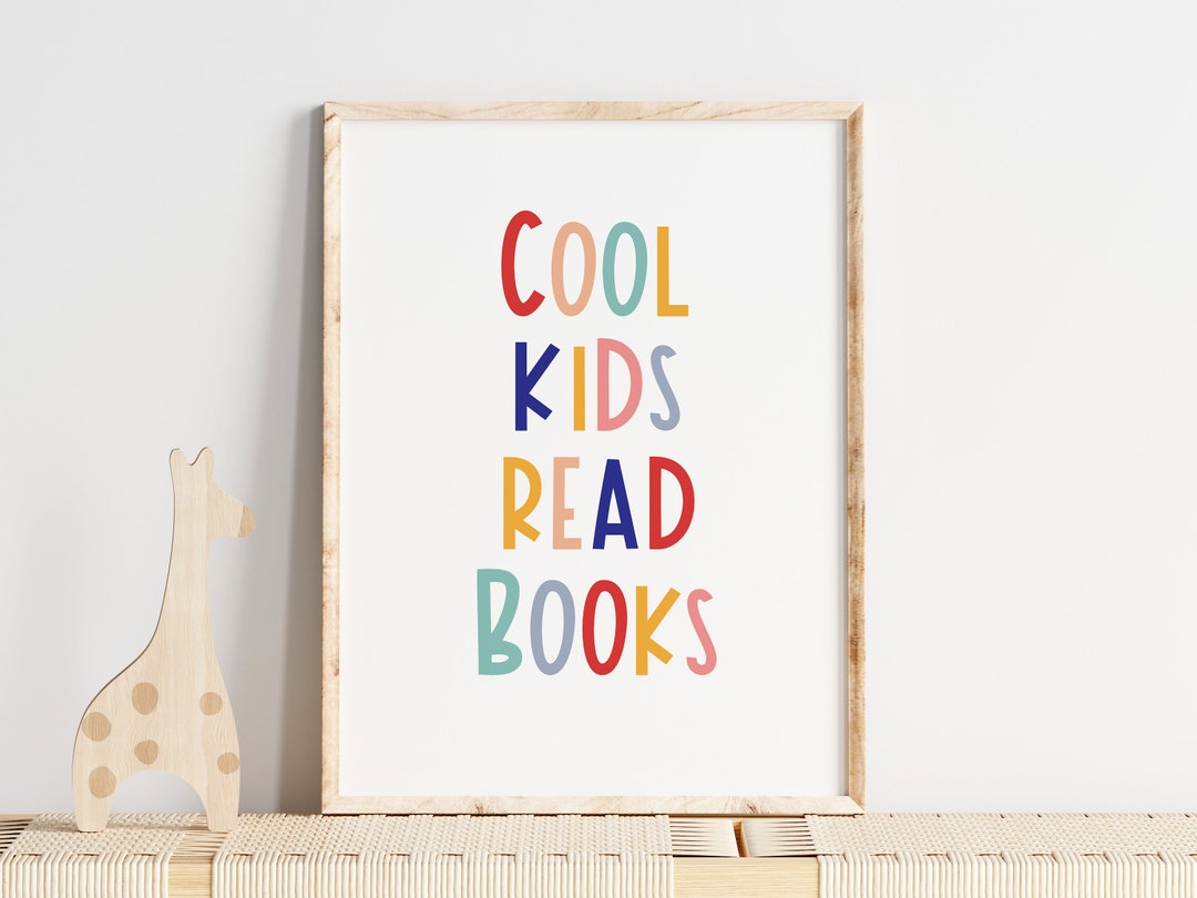 Cool Kids Poster, Colourful Kids Poster, Kids Reading Poster, Kids ...