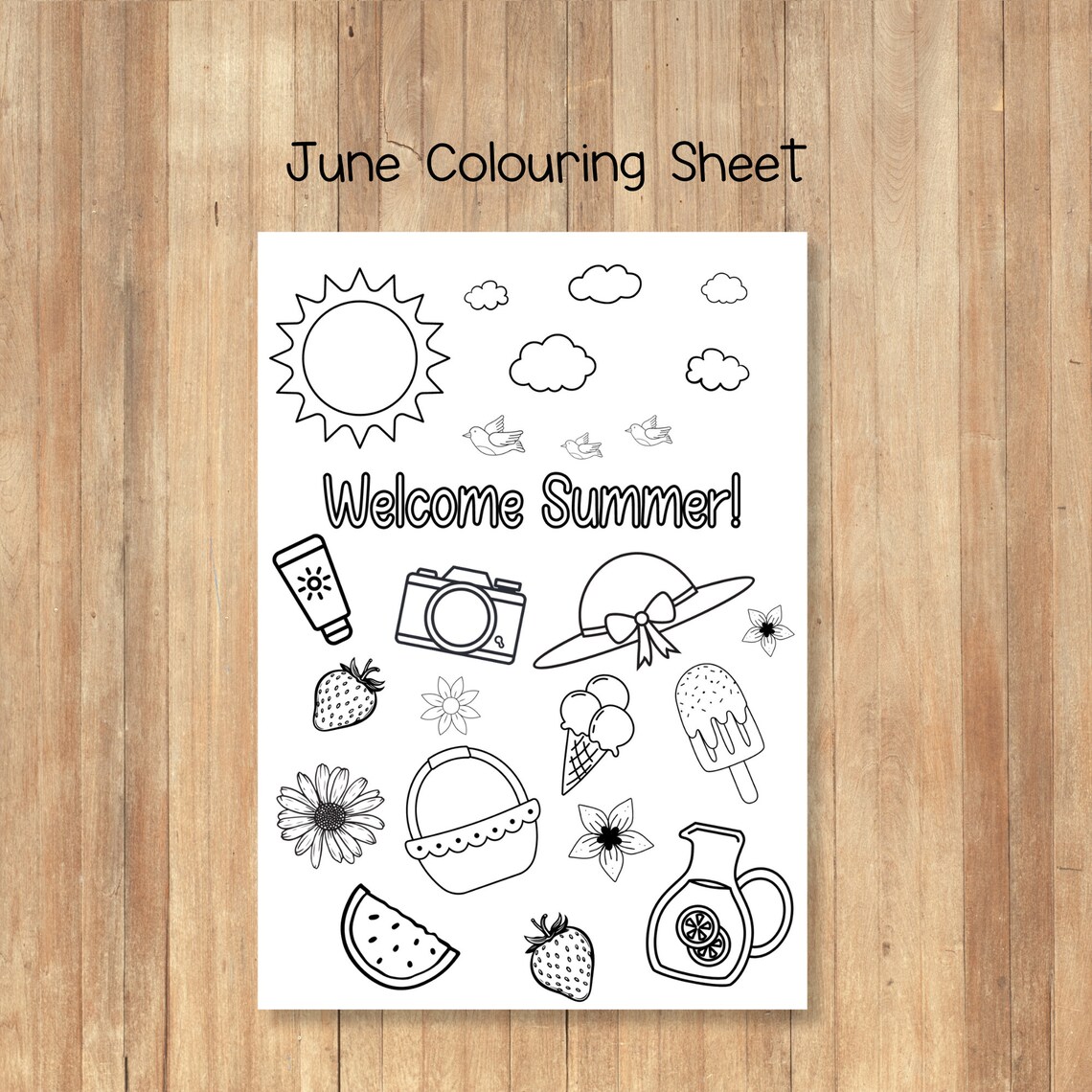 2024 June Printable Calendars, Printable Kids Calendar Pack, Watercolor ...