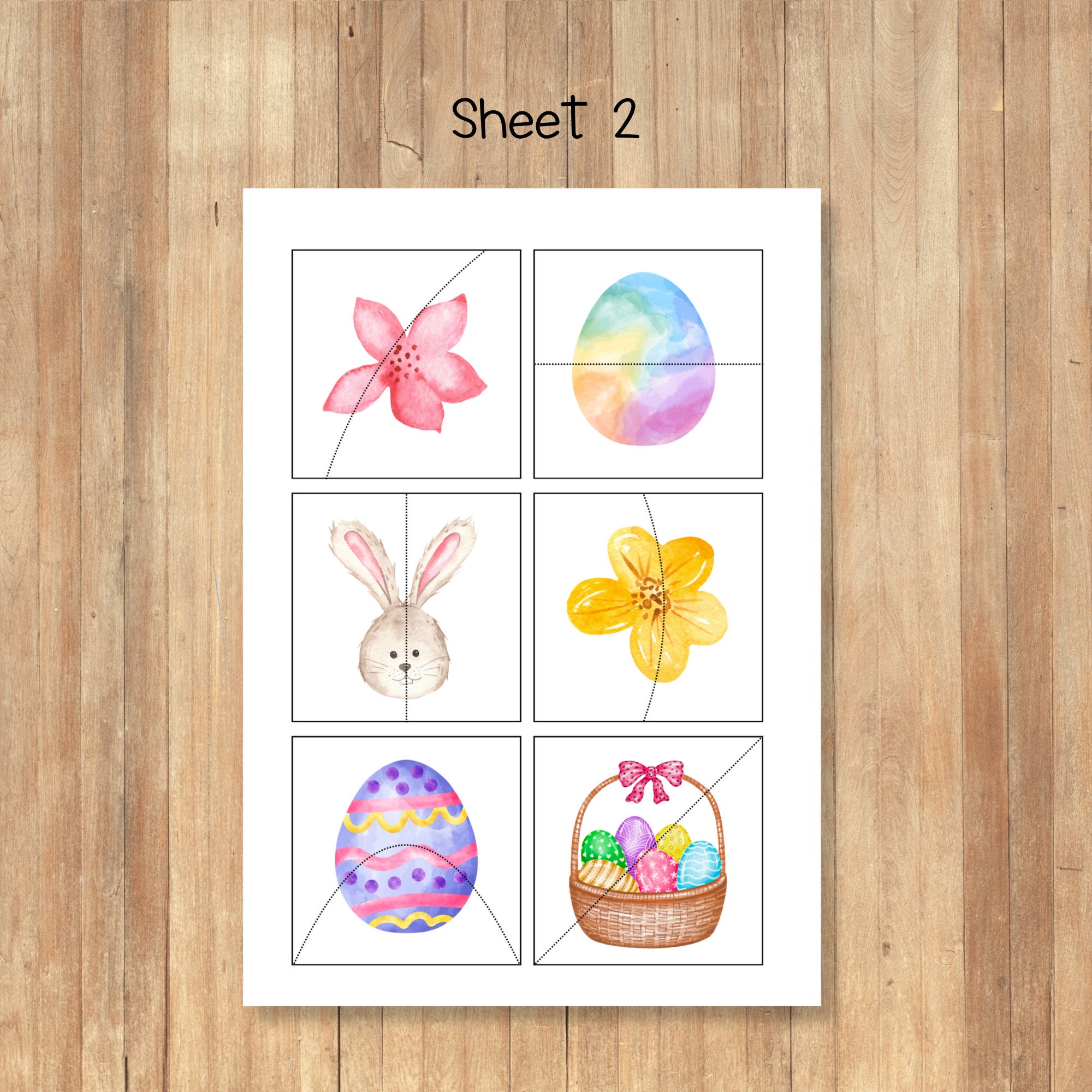 Printable Easter Matching Game, Kids Easter Activity, Toddler Learning ...