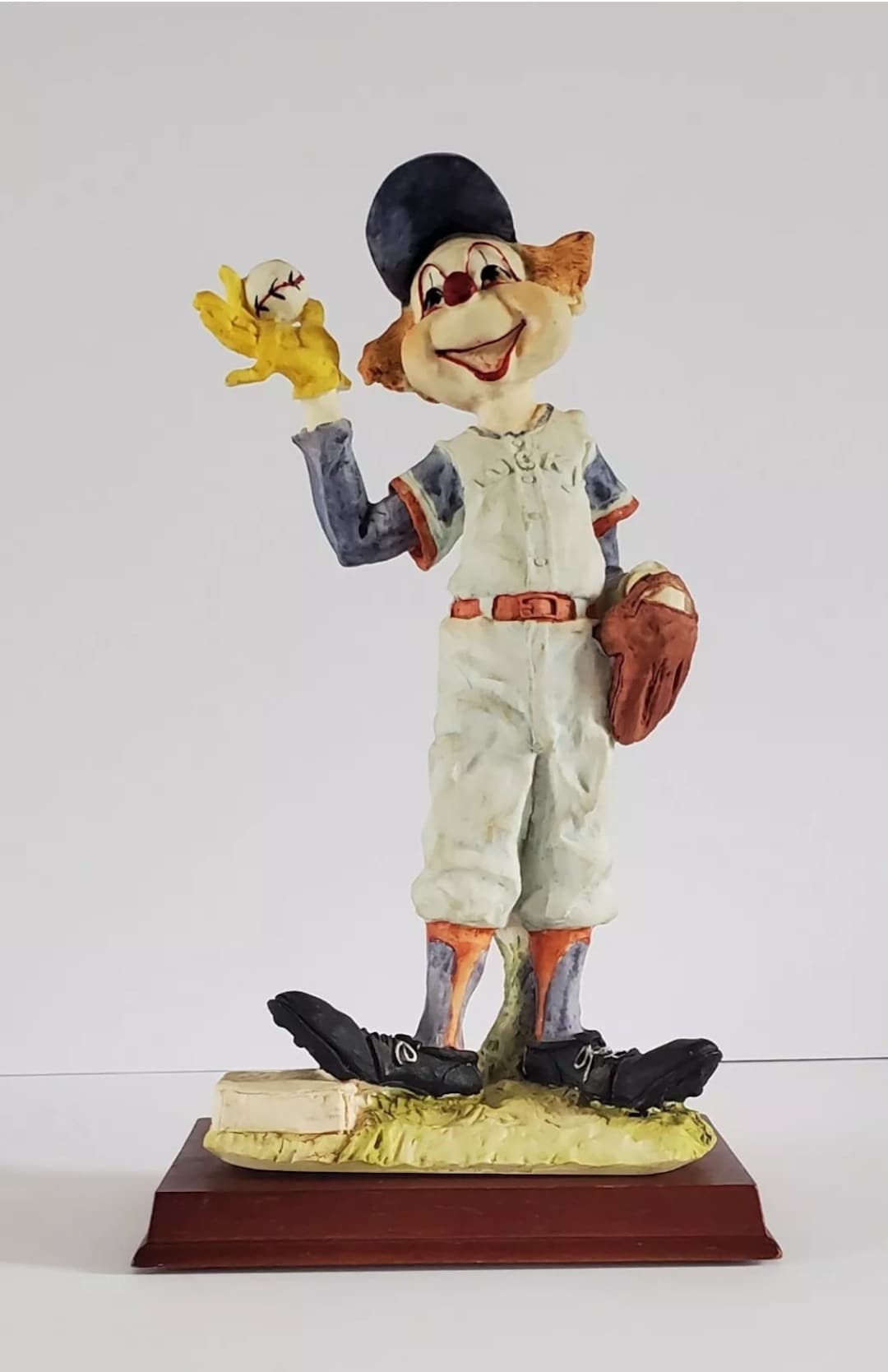 Vintage Albert Price Clown Baseball Player, "on 1st" - Etsy