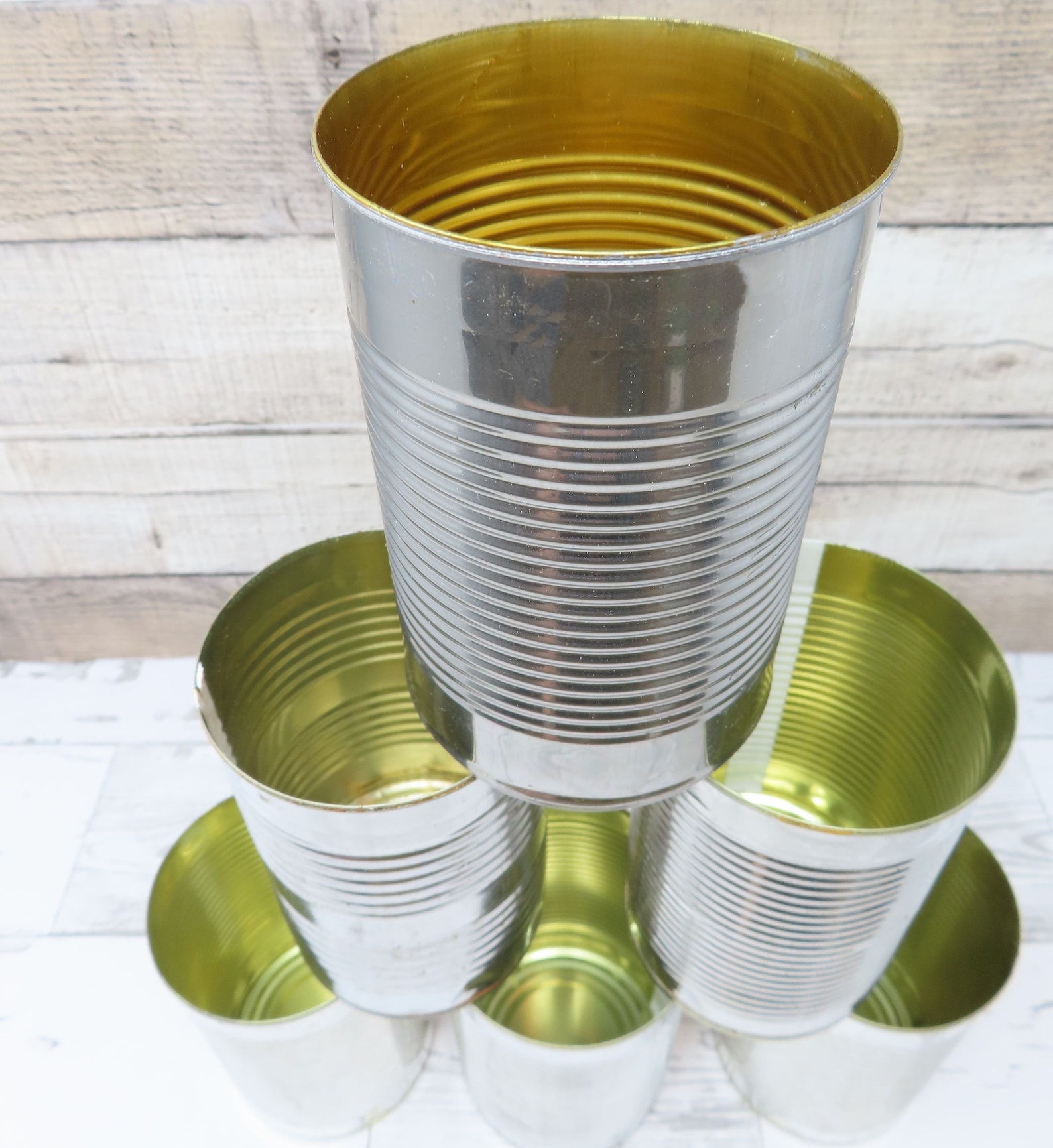 Tin Can, Clean Metal Cans, Upcycled Metal Cans, Large Tin Cans, Clean ...