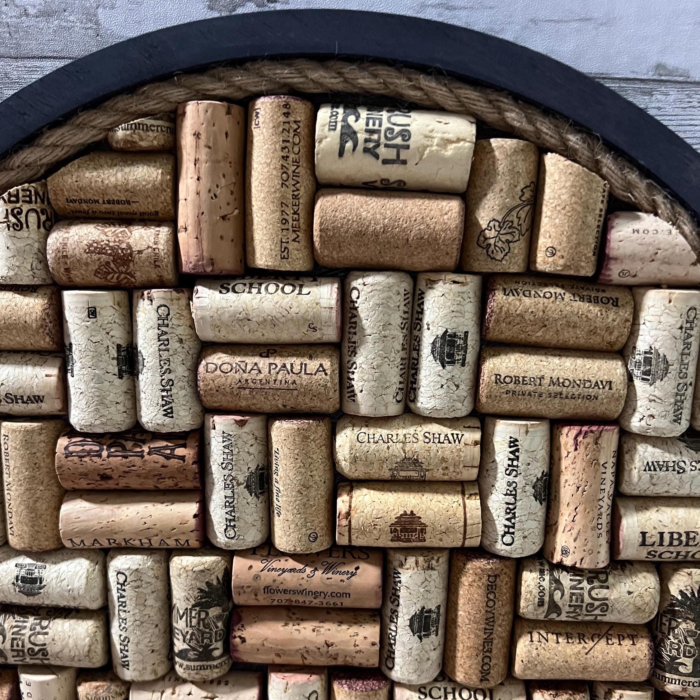 Upcycled Wine Cork Board: Rustic Round Bulletin Board - Etsy