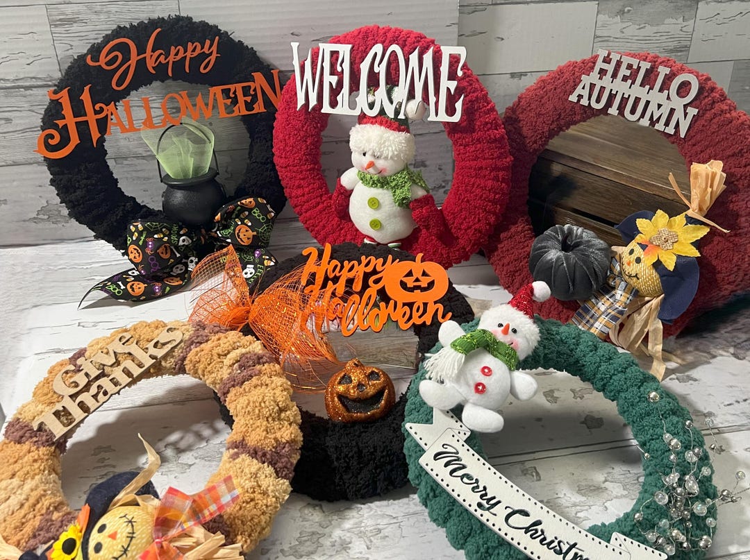 Halloween Wreath, Craft Kit, Halloween Craft, Easy Kid Craft, Christmas ...