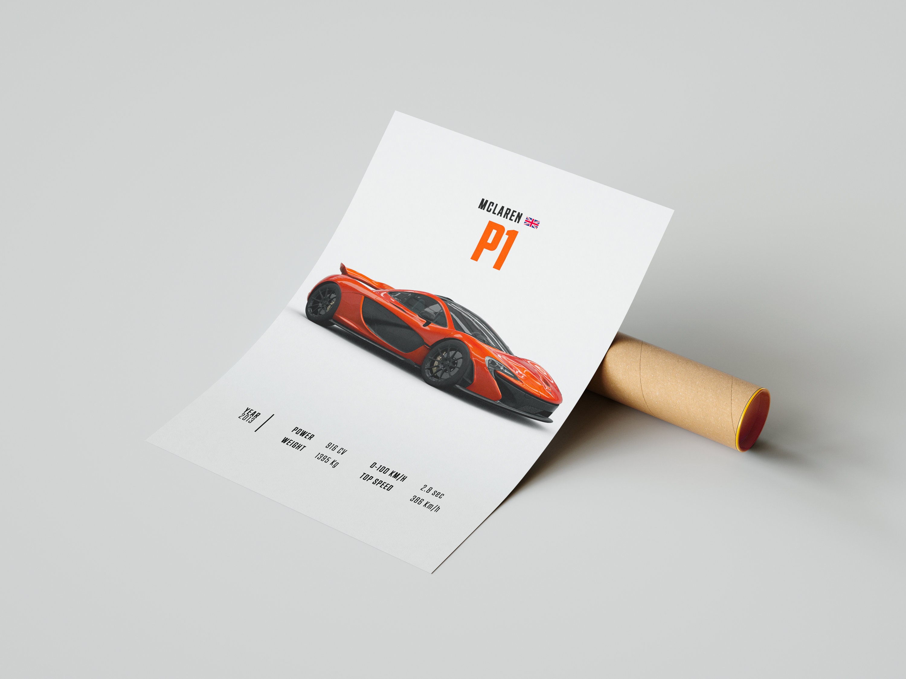 Car Poster Mclaren P1, Car Poster Print, Classic Car Wall Art ...