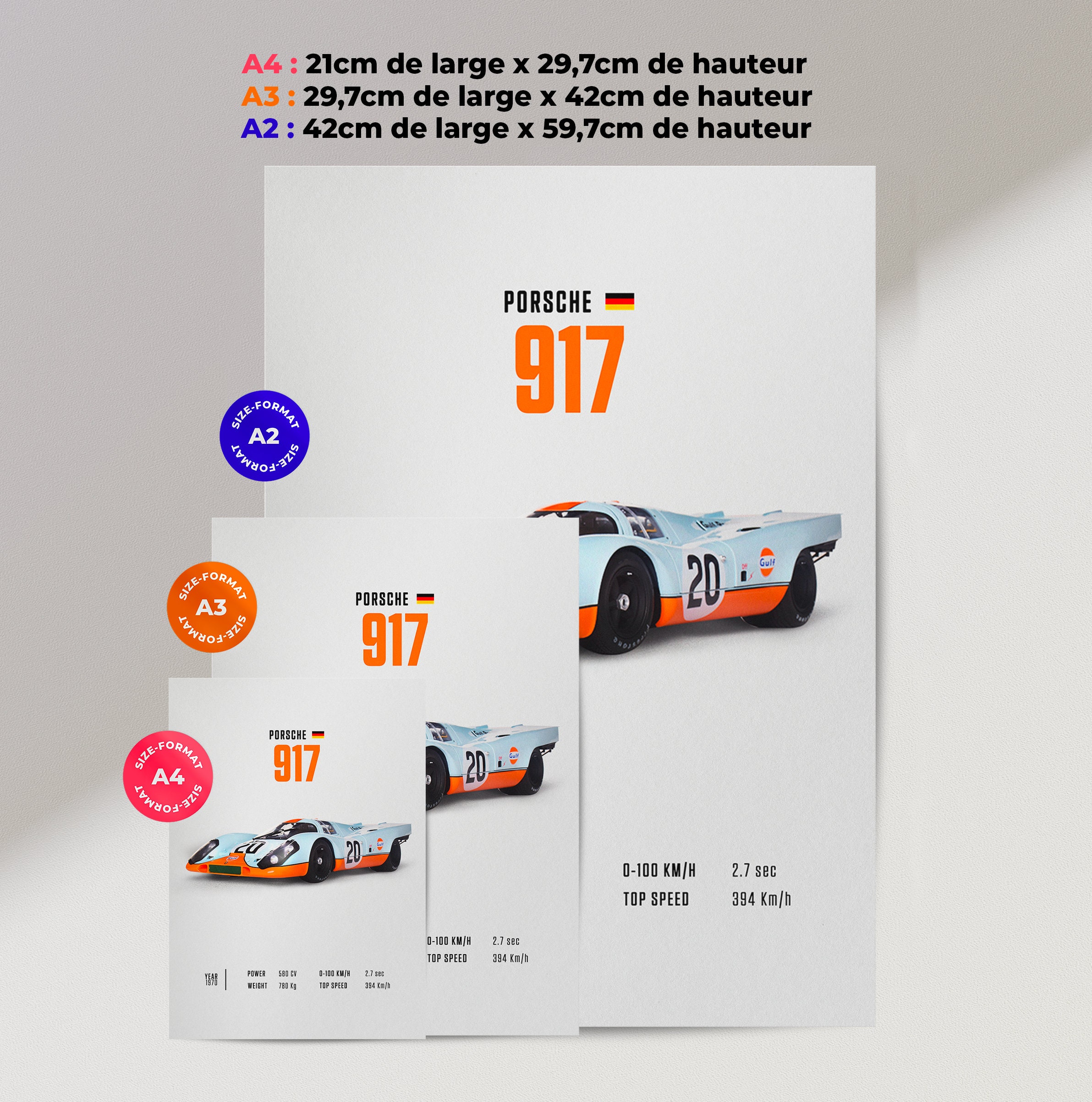 Car Poster Porsche 917, Car Poster Print, Classic Car Wall Art ...