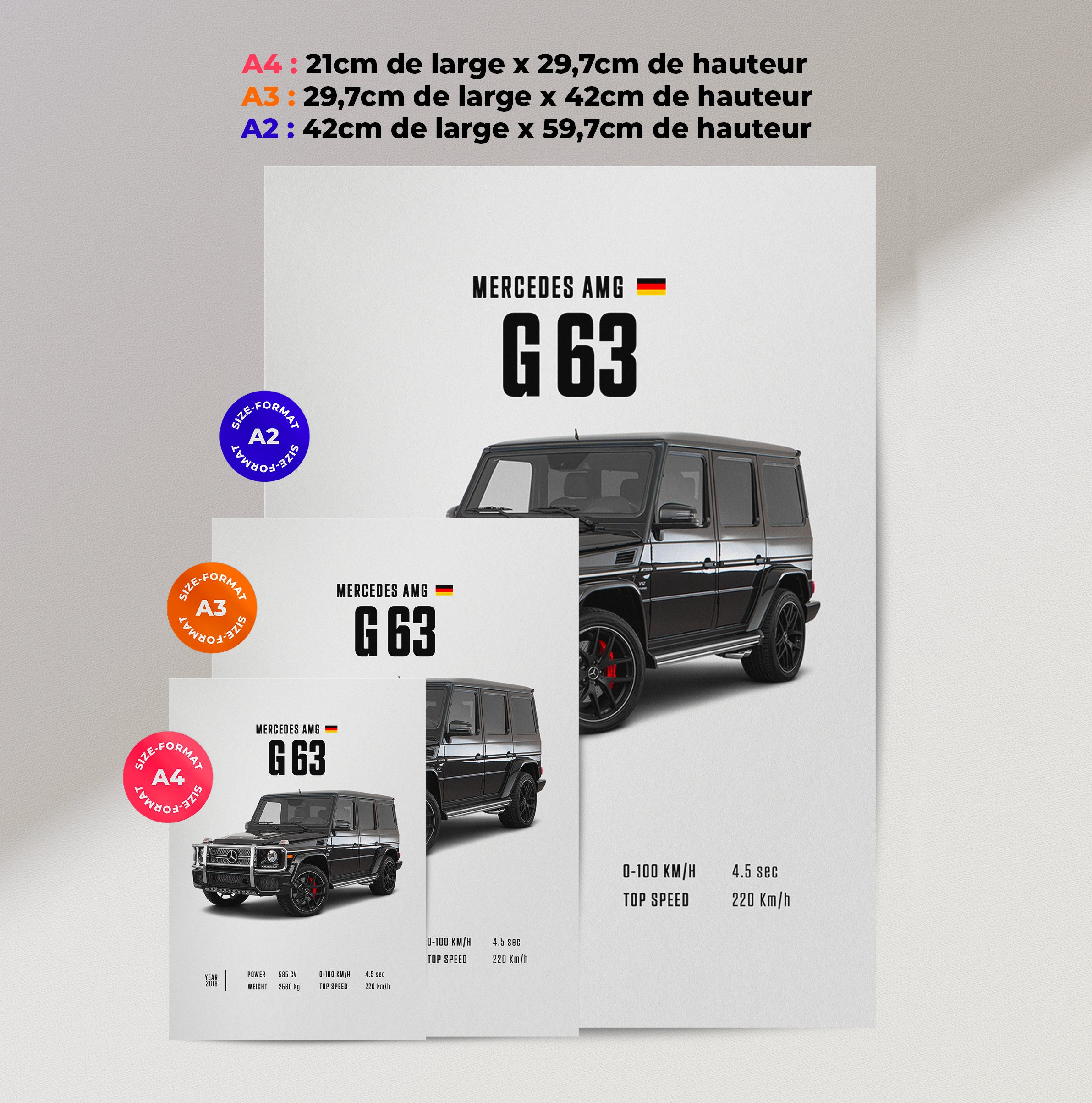 Car Poster Mercedes AMG G63 Car Poster Print Classic Car Wall - Etsy