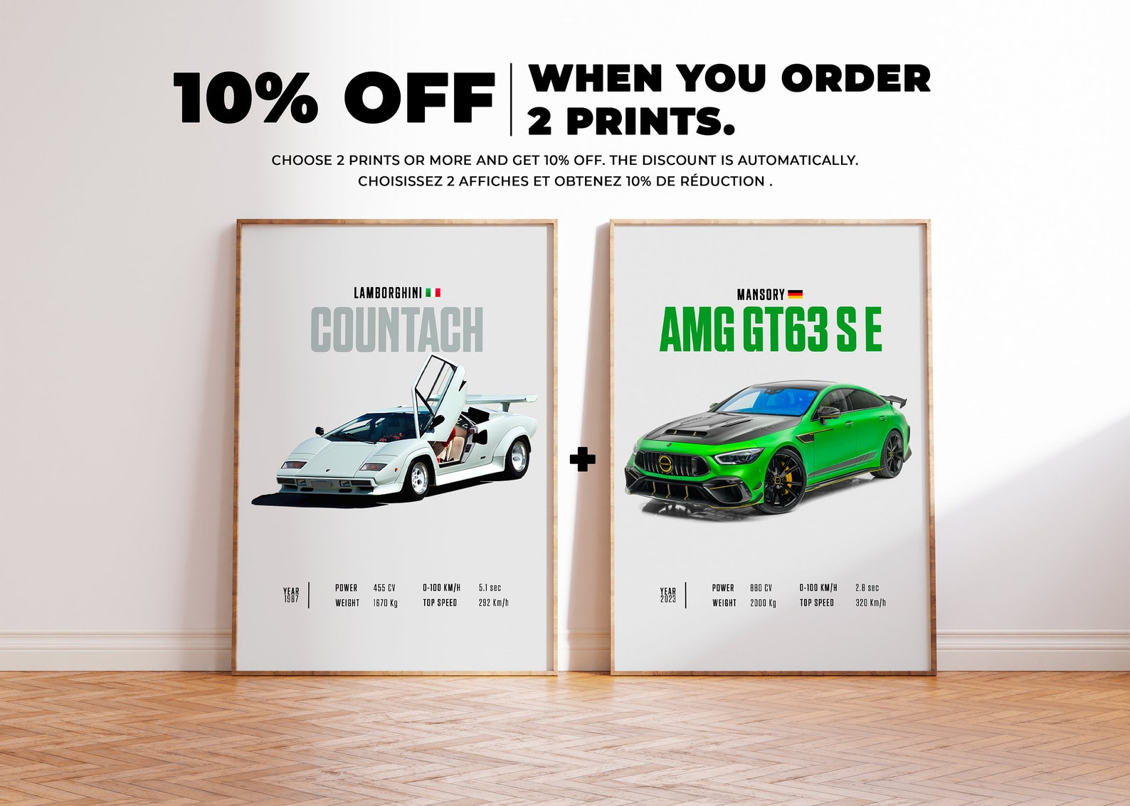 Car Poster Lamborghini Countach, Car Poster Print, Classic Car Wall Art ...