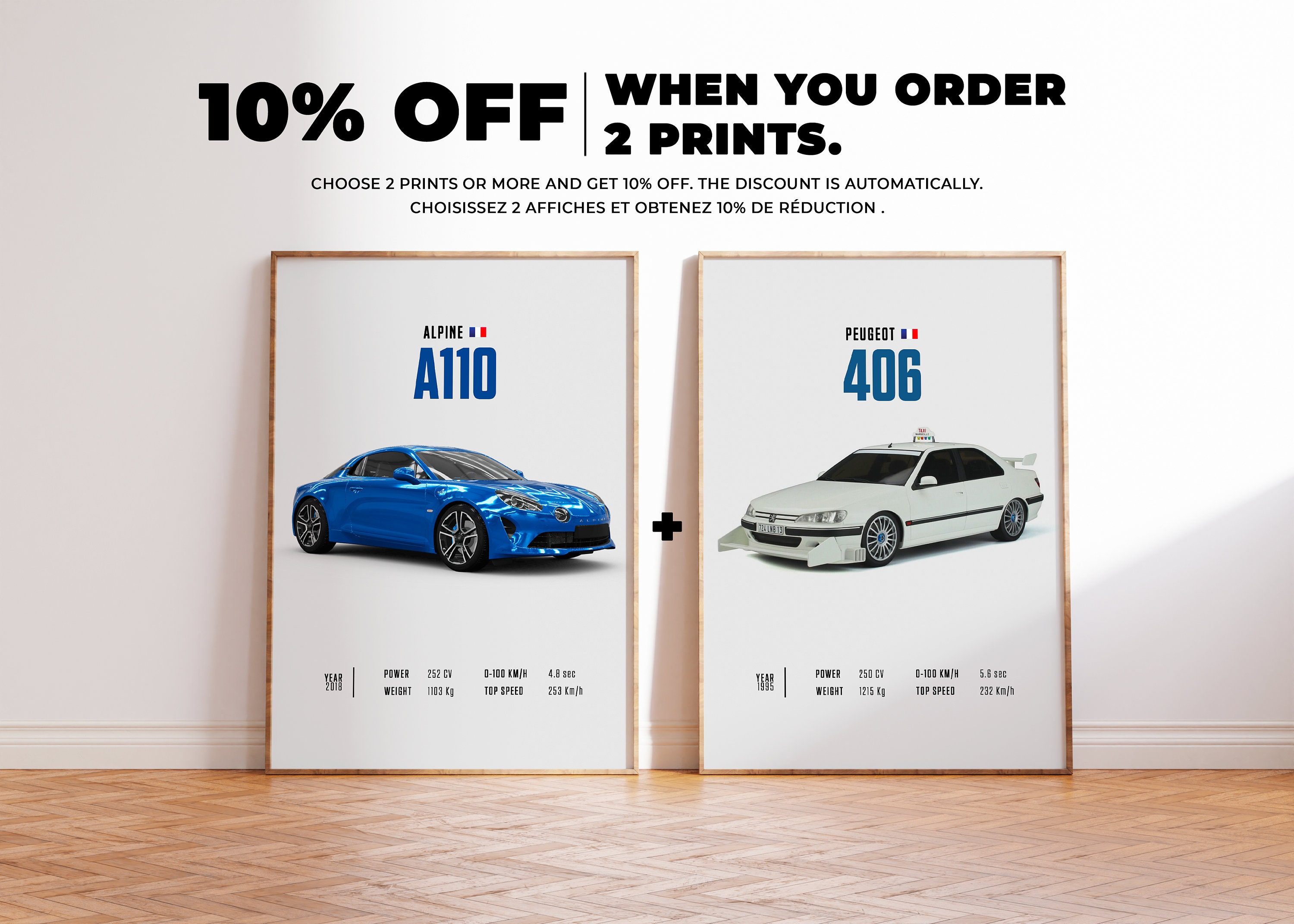 Car Poster Alpine A110, Car Poster Print, Classic Car Wall Art ...