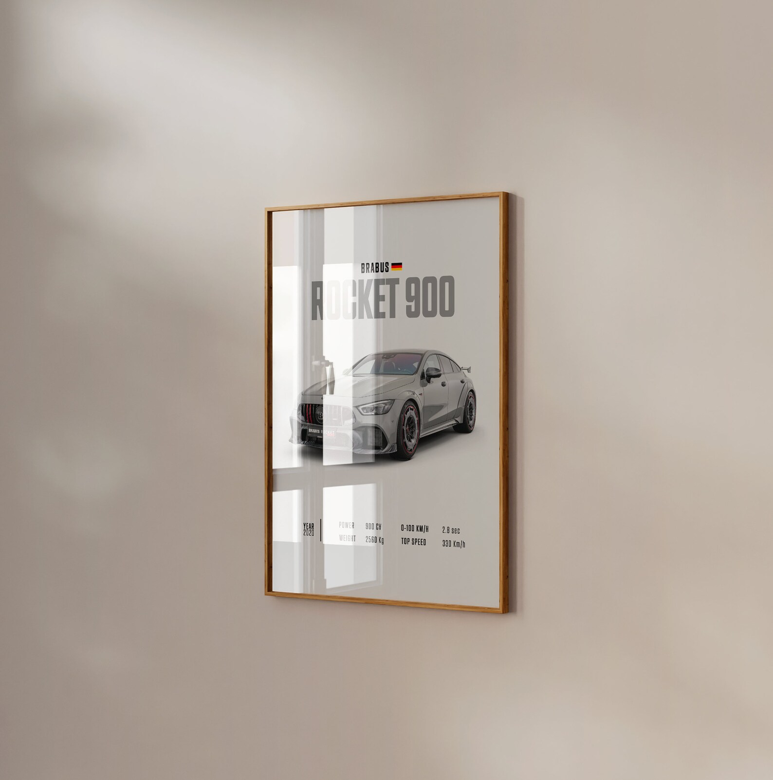 Car Poster Brabus Rocket 900, Car Poster Print, Classic Car Wall Art ...