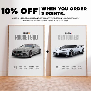 Car Poster Brabus Rocket 900, Car Poster Print, Classic Car Wall Art ...