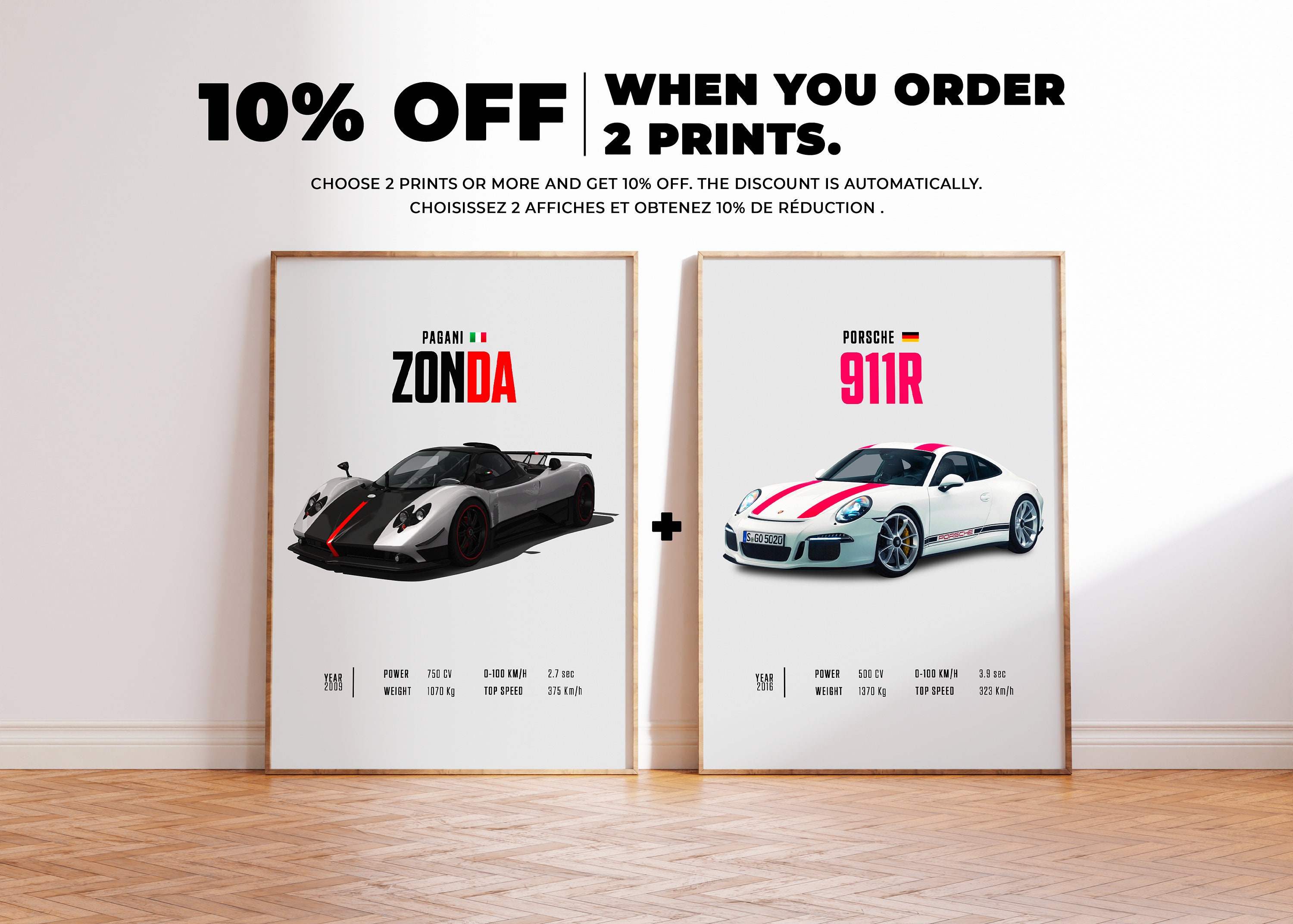 Car Poster Pagani Zonda, Car Poster Print, Classic Car Wall Art ...