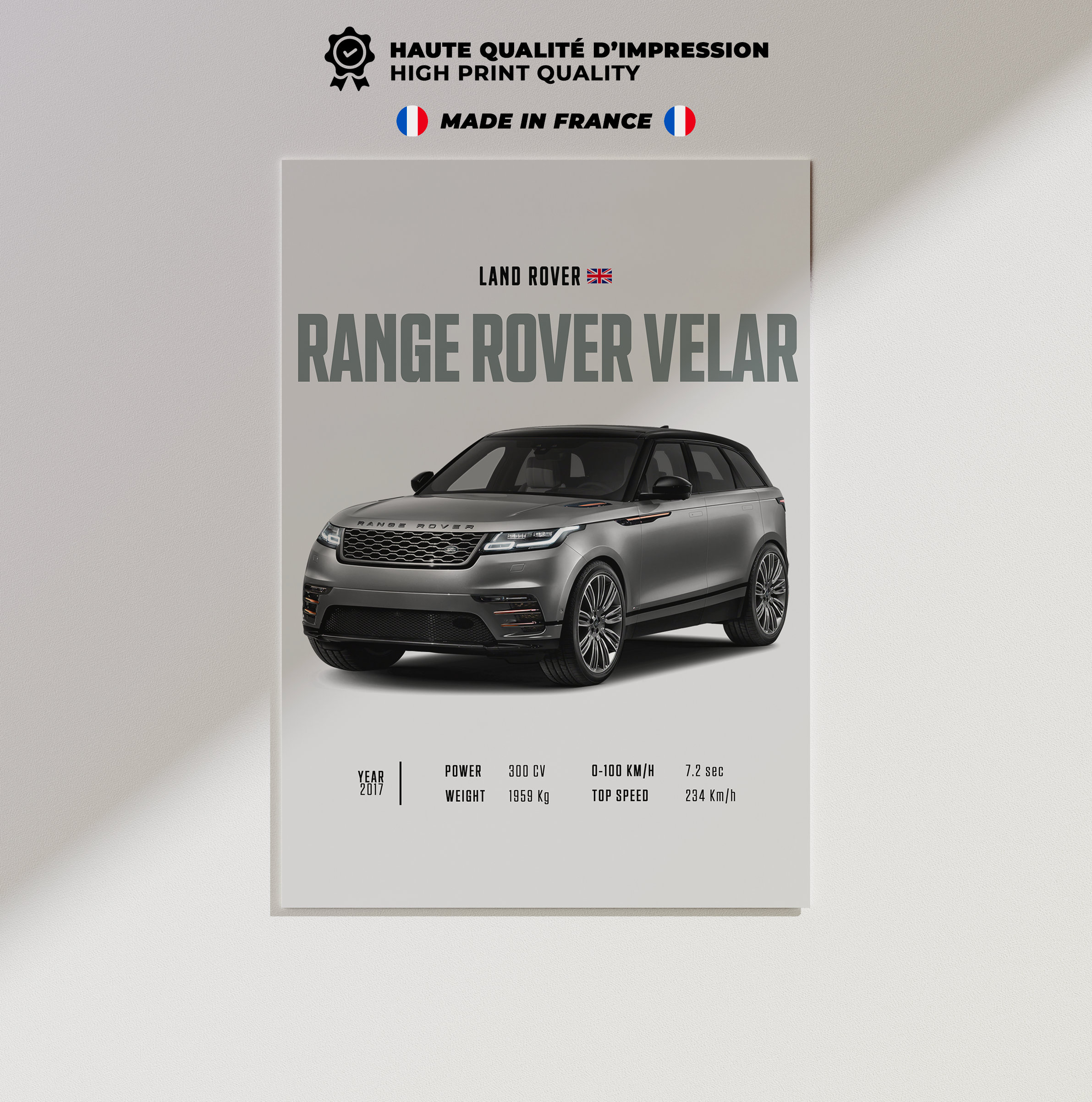 Car Poster Range Rover Velar Car Poster Print Classic Car - Etsy