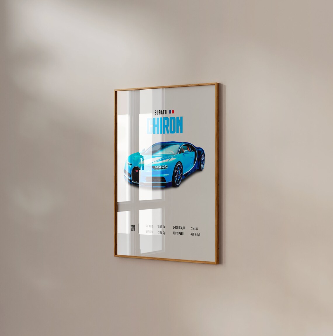 Car Poster Bugatti Chiron, Car Poster Print, Classic Car Wall Art ...