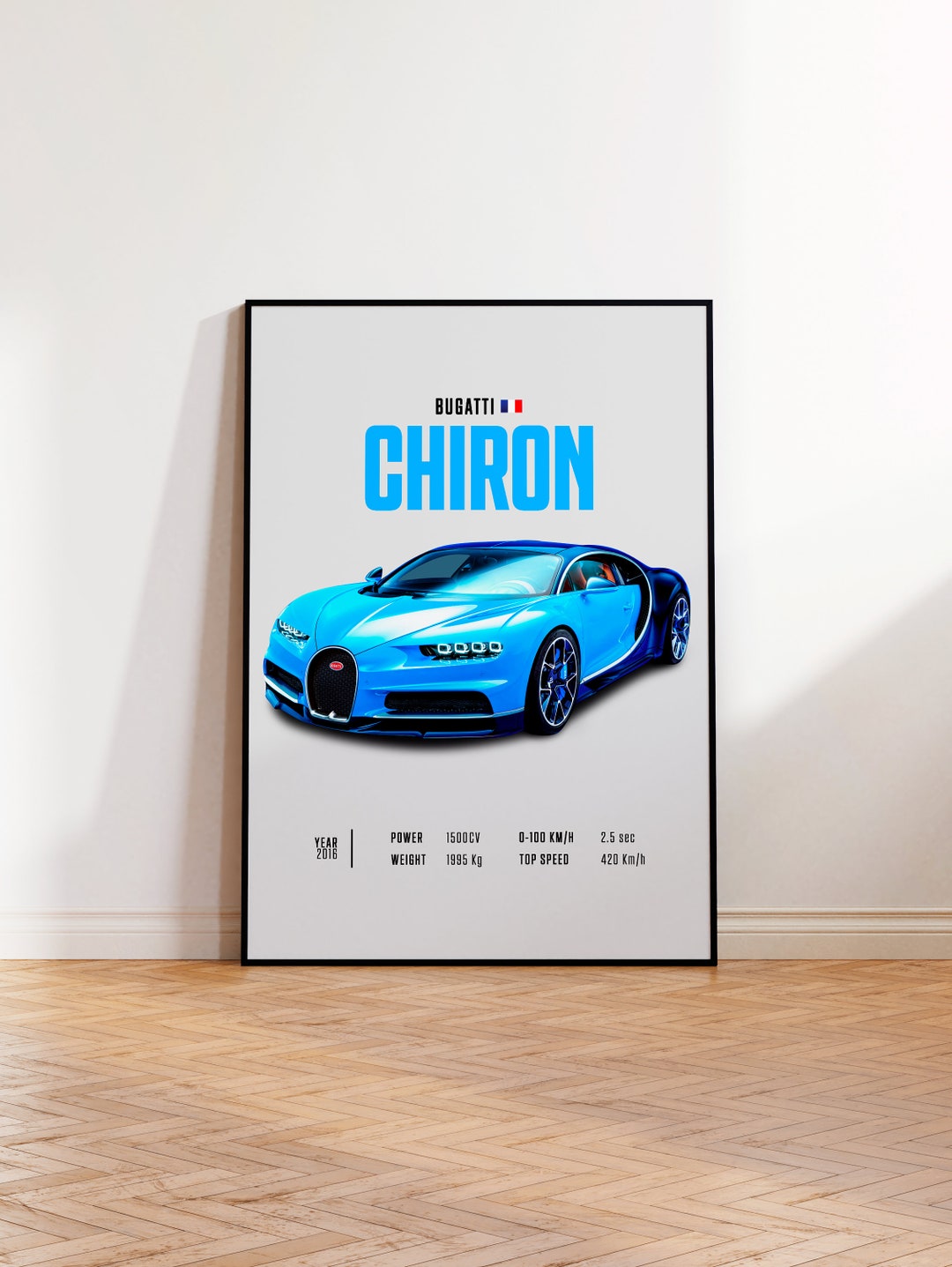 Car Poster Bugatti Chiron Car Poster Print Classic Car Wall - Etsy