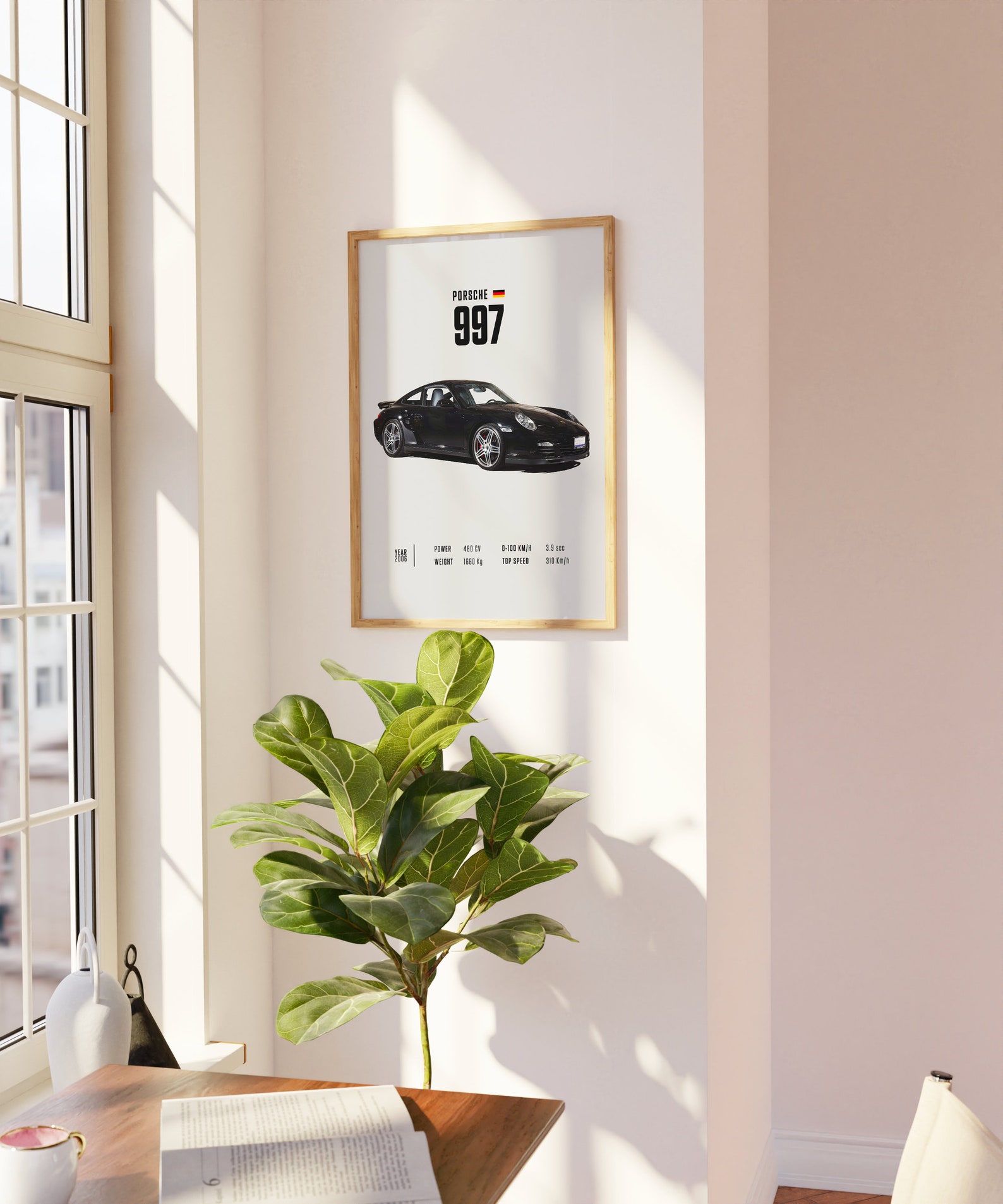 Car Poster Porsche 997, Car Poster Print, Classic Car Wall Art ...