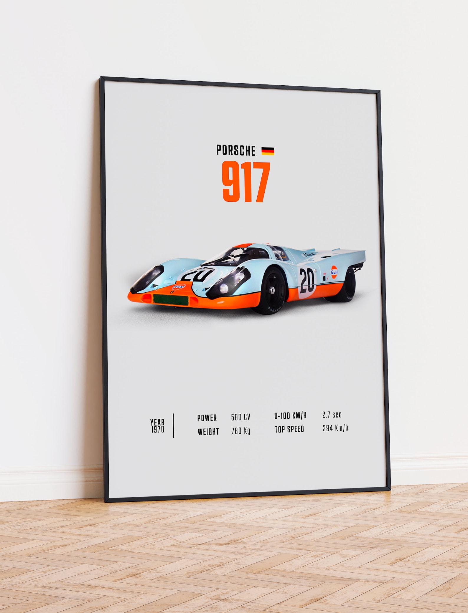 Car Poster Porsche 917, Car Poster Print, Classic Car Wall Art ...