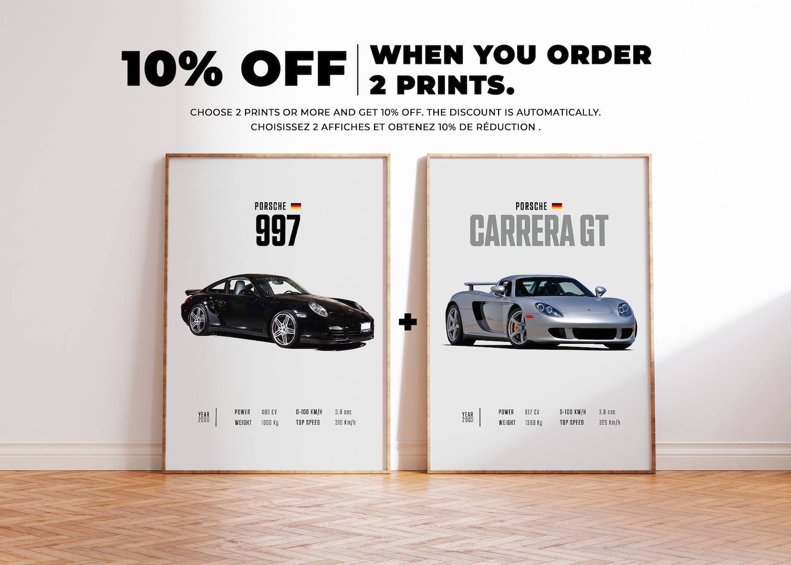 Car Poster Porsche 997, Car Poster Print, Classic Car Wall Art ...