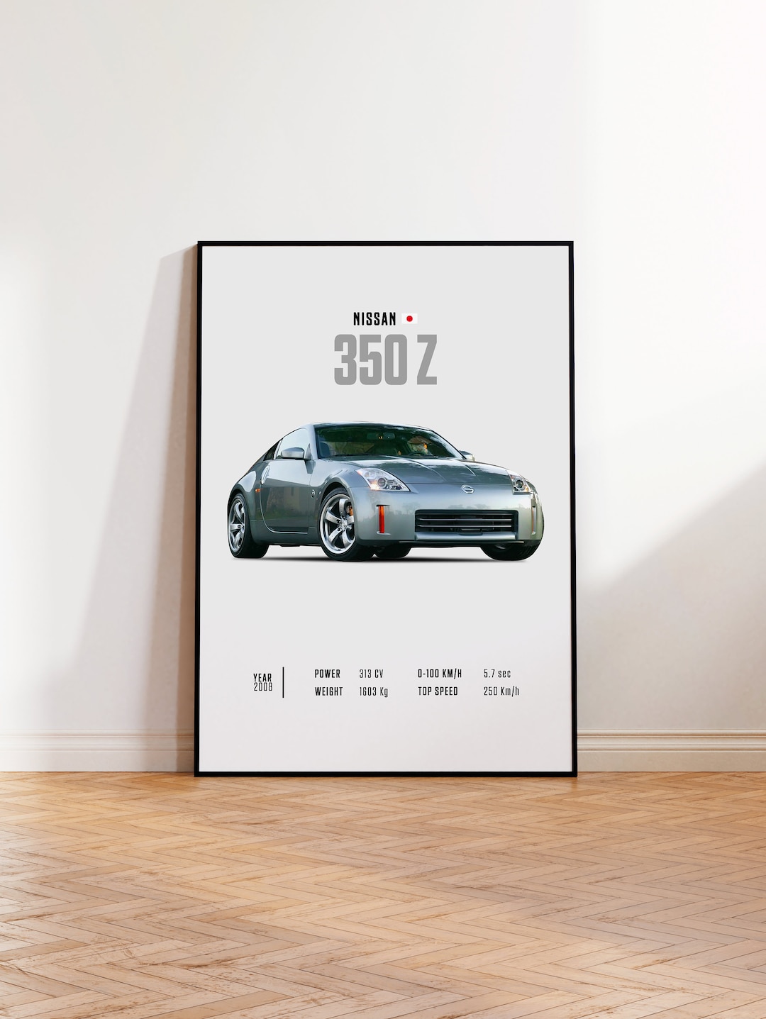 Car Poster Nissan 350Z, Car Poster Print, Classic Car Wall Art ...