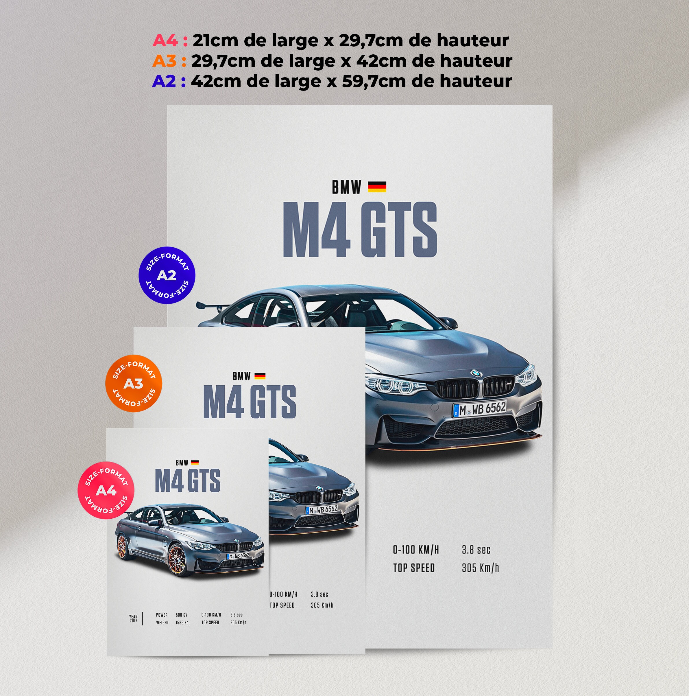 Car Poster BMW M4 GTS Car Poster Print Classic Car Wall Art - Etsy