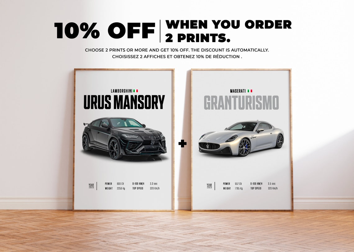 Car Poster Lamborghini Urus Mansory, Car Poster Print, Classic Car Wall ...