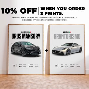 Car Poster Lamborghini Urus Mansory, Car Poster Print, Classic Car Wall ...