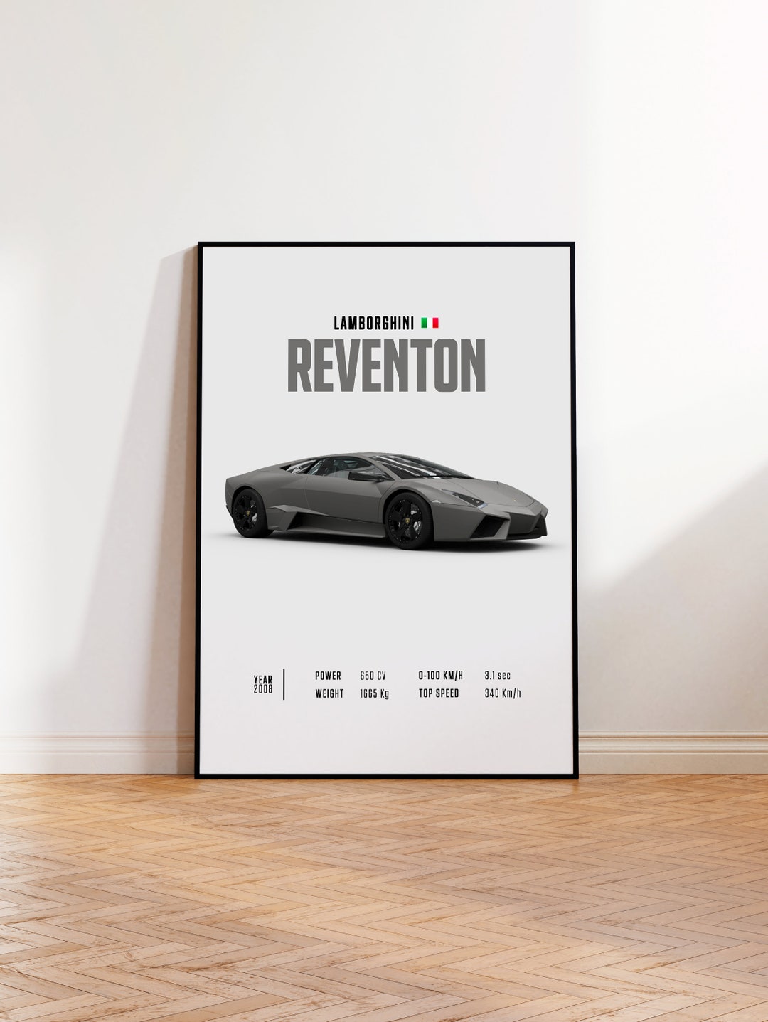 Car Poster Lamborghini Reventon, Car Poster Print, Classic Car Wall Art ...