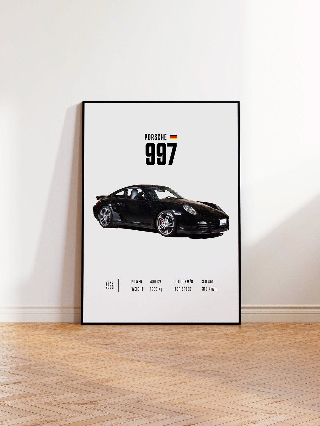 Car Poster Porsche 997, Car Poster Print, Classic Car Wall Art ...