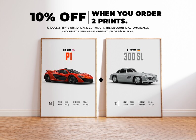 Car Poster Mclaren P1, Car Poster Print, Classic Car Wall Art ...