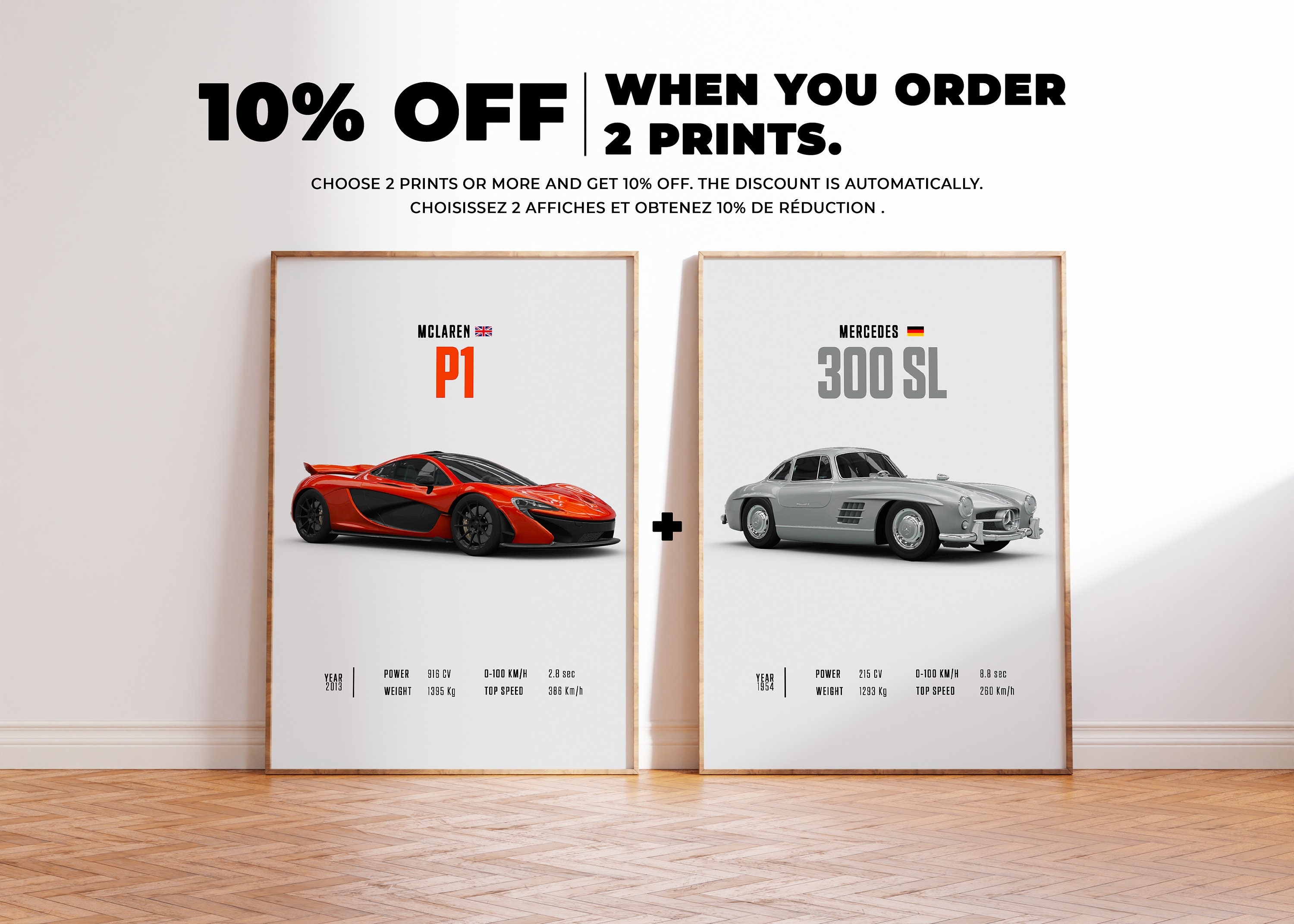 Car Poster Mclaren P1, Car Poster Print, Classic Car Wall Art ...