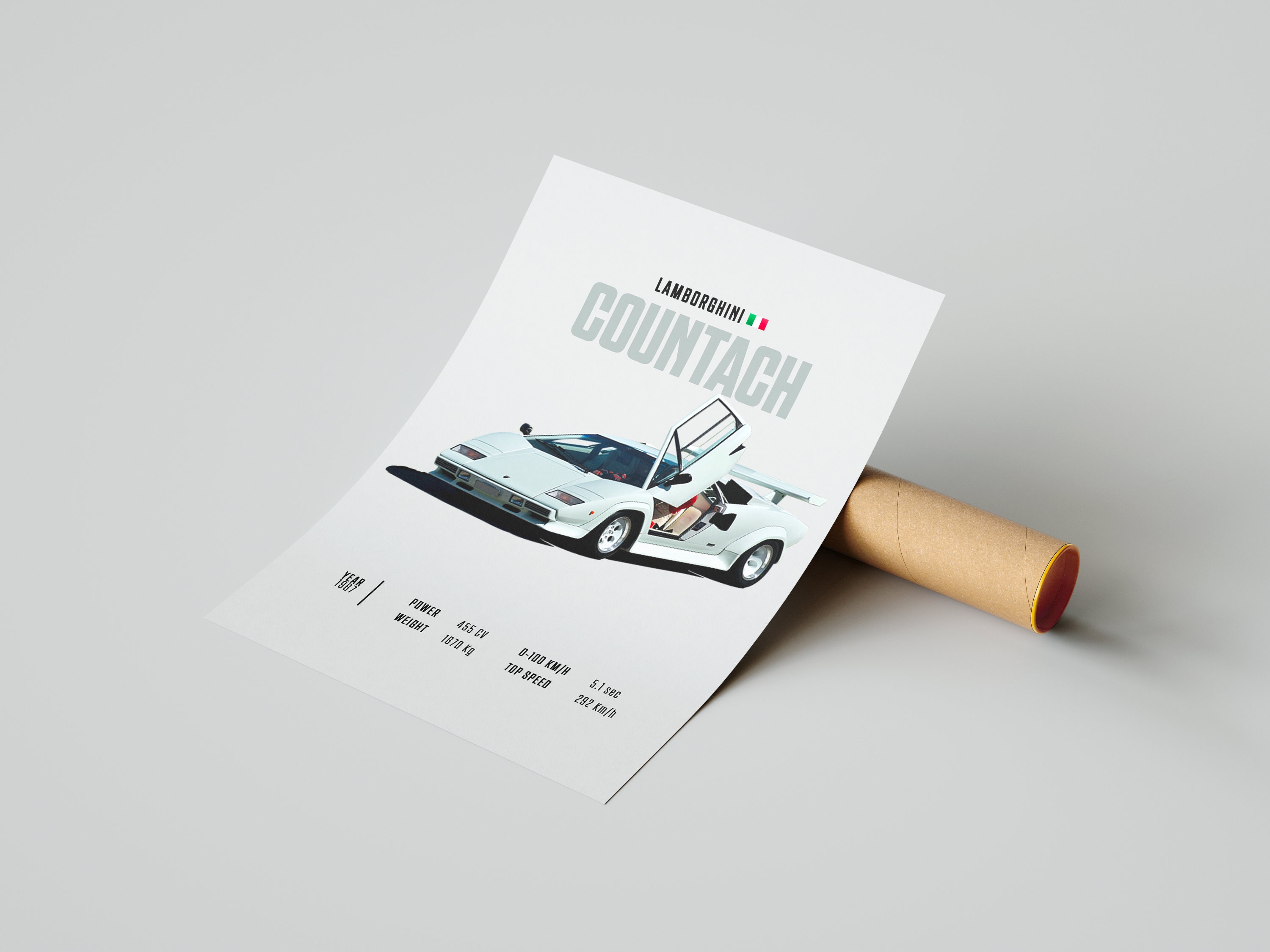 Car Poster Lamborghini Countach, Car Poster Print, Classic Car Wall Art ...