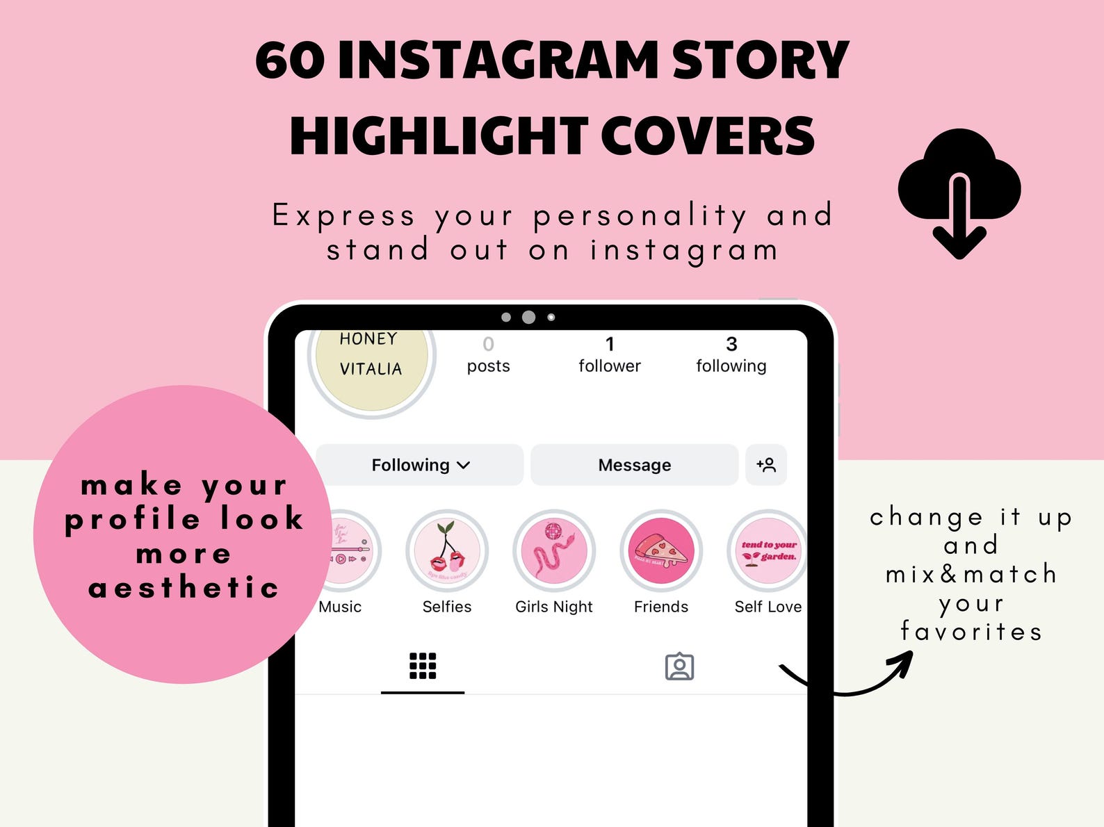 60 Retro Instagram Highlight Cover Icons, Pink Tones Aesthetic IG Story ...