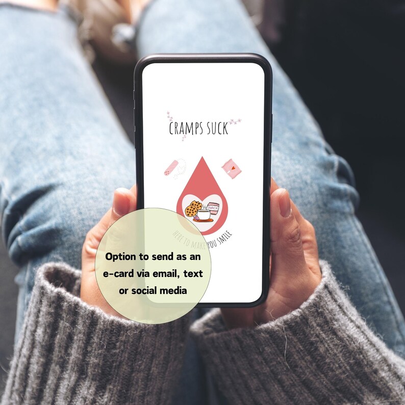 Get Well Soon Card Printable Period Card Women Gifts - Etsy