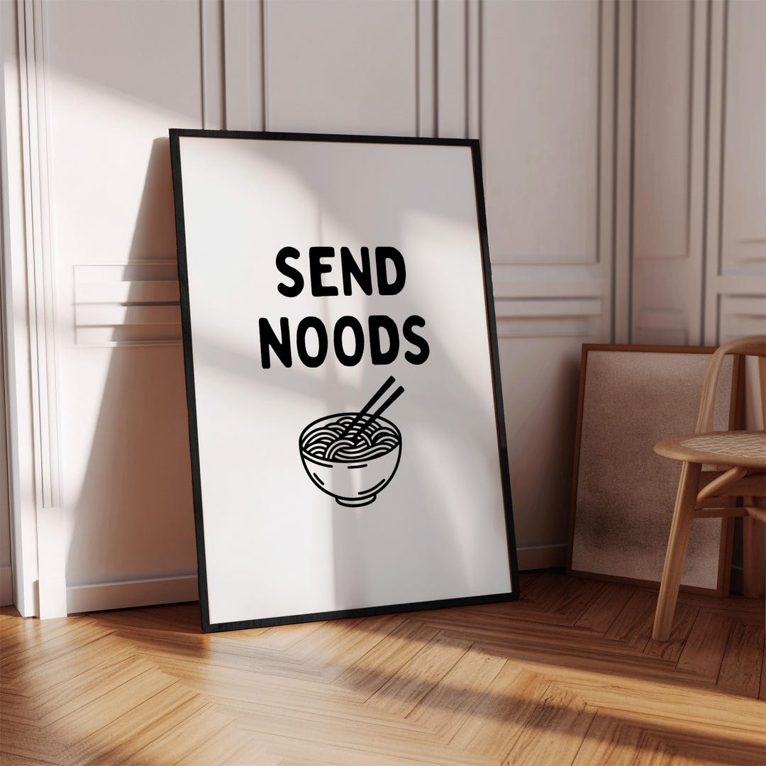 Send Noods Black and White Art Print, Digital Download, Printable ...