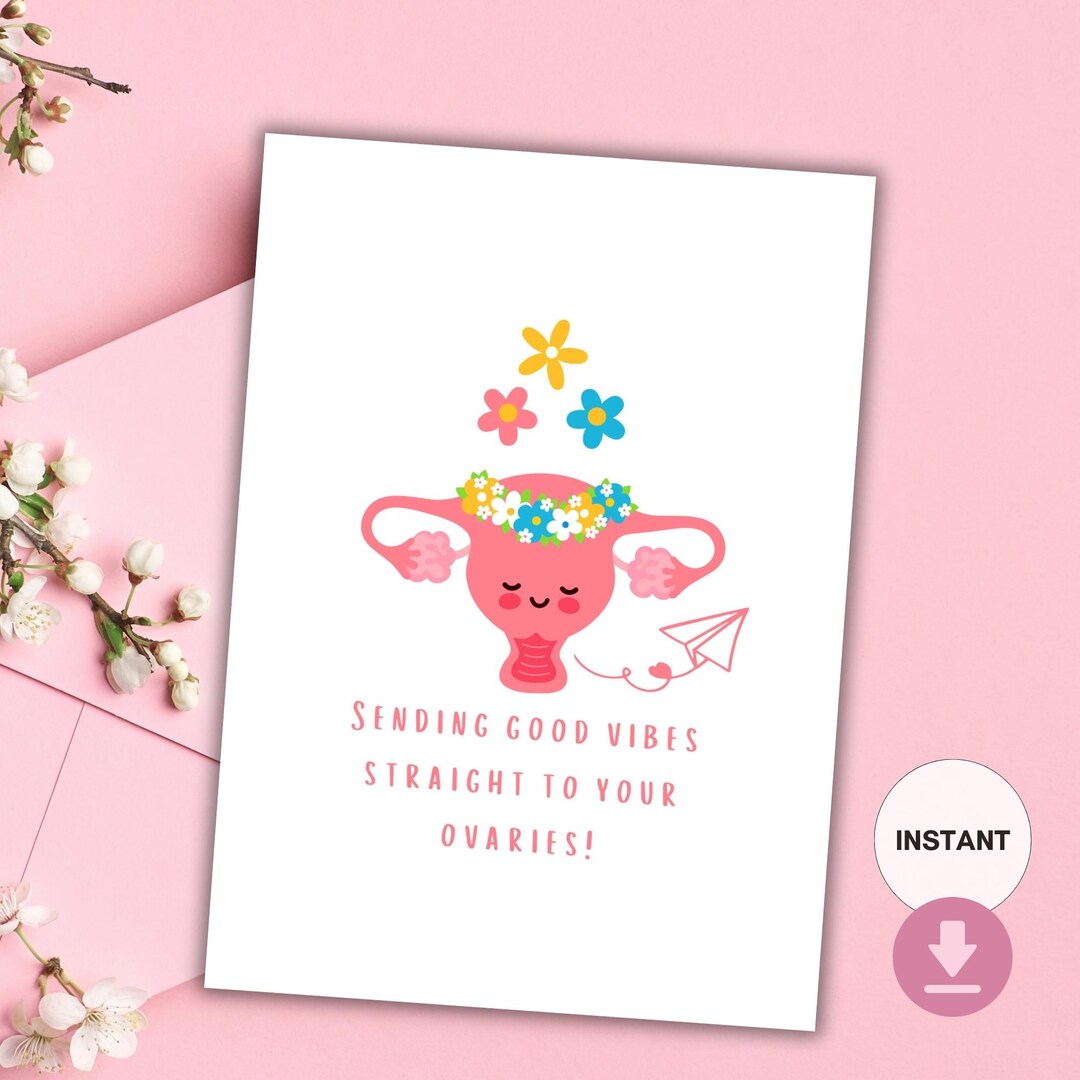 Get Well Soon Card, Printable, Period Card, Women Gifts, Feminist Gifts ...