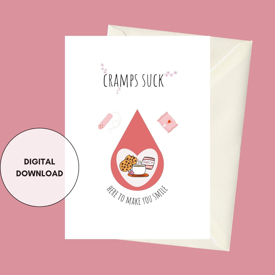 Get Well Soon Card Printable Period Card Women Gifts - Etsy