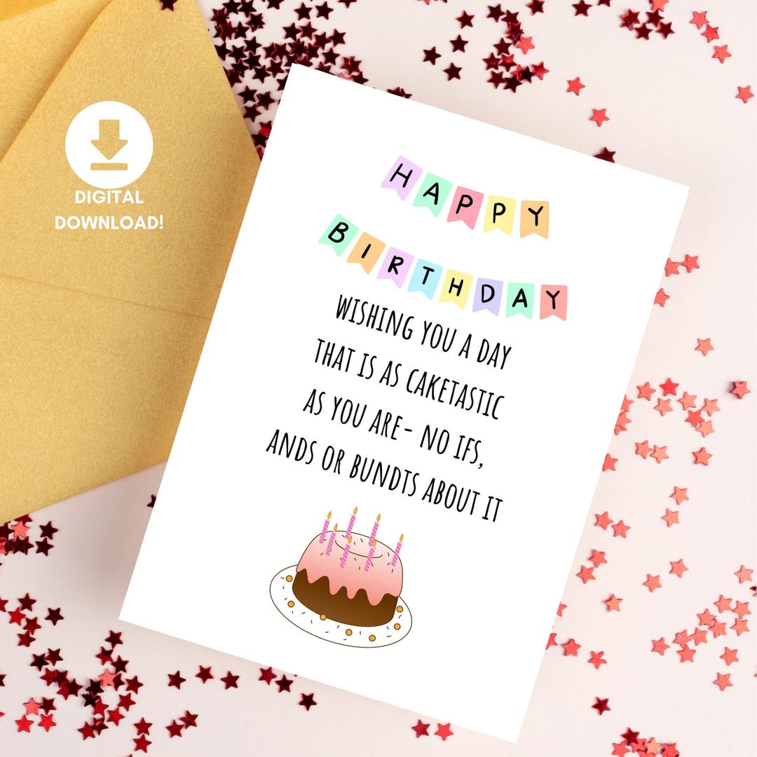 Birthday Card, Printable, Celebrate You, Birthday Gift for Her, Instant ...