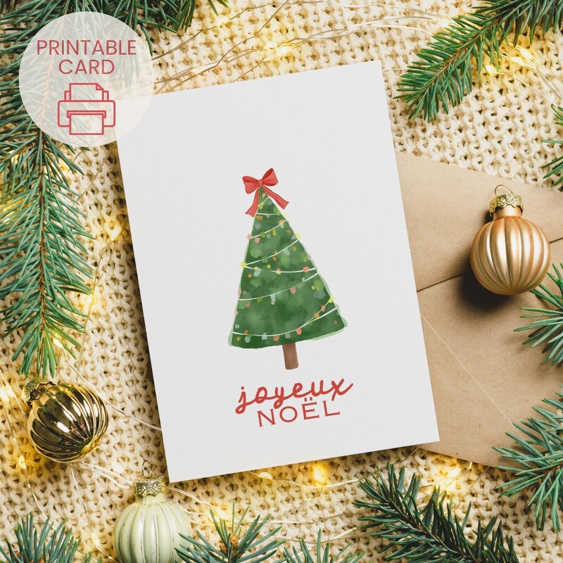 Joyeux Noel Card - Etsy