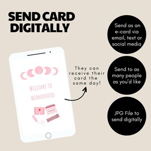 First Period Card, Welcome to Womanhood Card, Get Well Soon Card ...