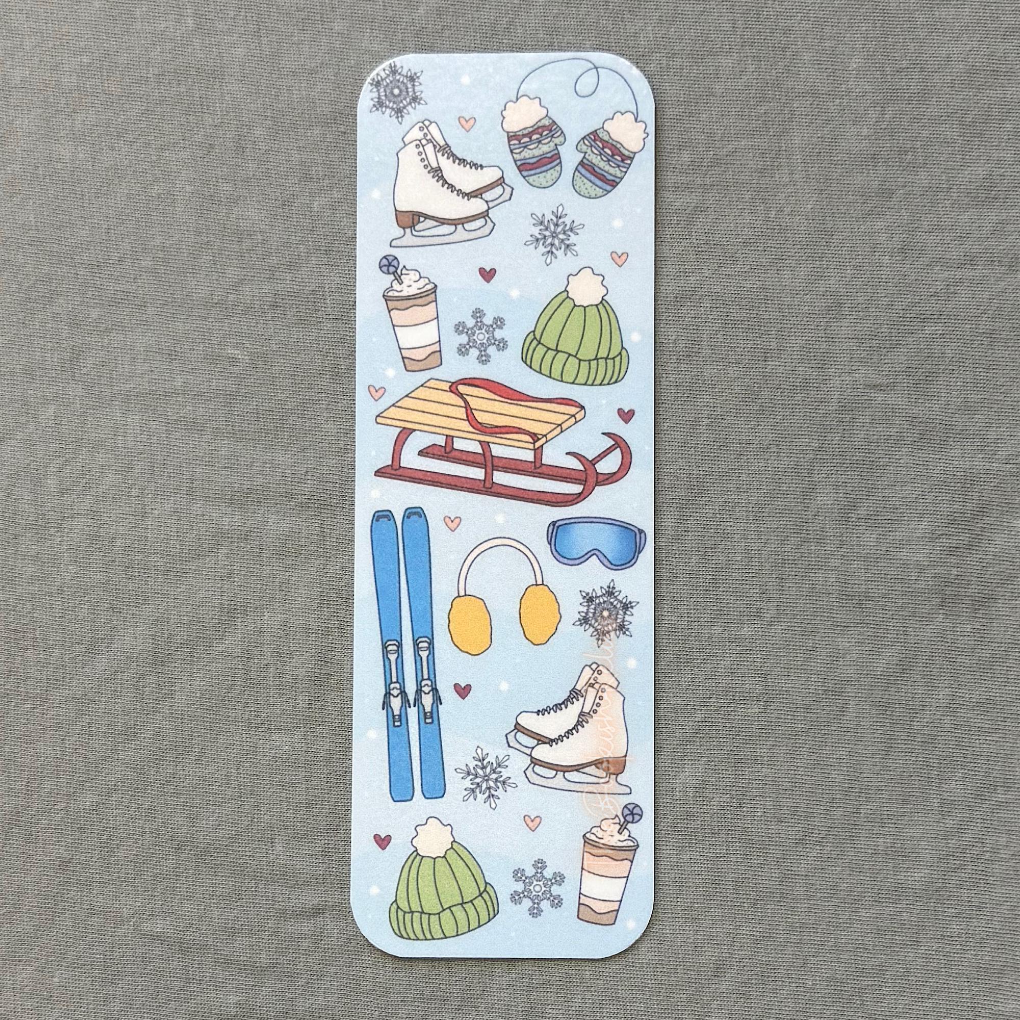 Winter Holiday Bookmarks, Laminated Cardstock, Reading Accessories - Etsy