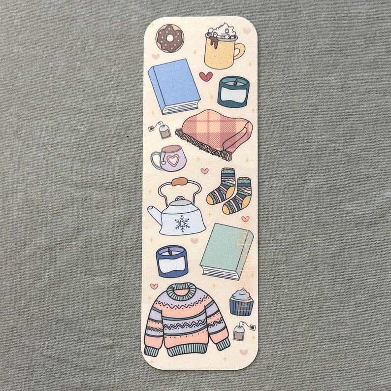 Winter Holiday Bookmarks, Laminated Cardstock, Reading Accessories - Etsy