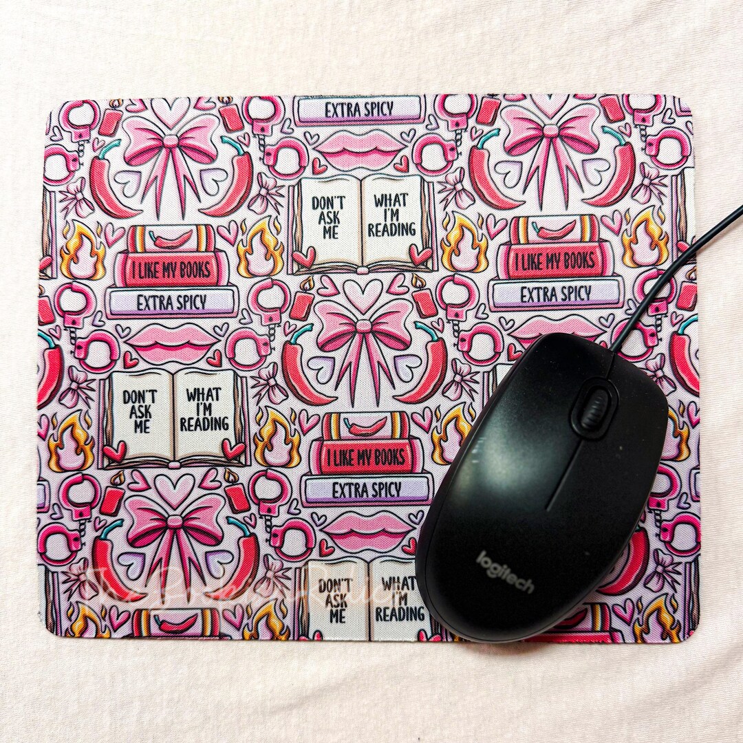 Spicy Books Mousepad, Reading Computer Accessories, Smut Desk Pad, Book ...