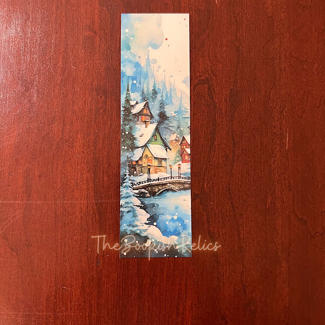 Christmas Bookmarks, Christmas Village, Snowman - Etsy