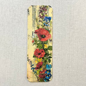 Vintage Floral Laminated Bookmark, Butterfly Accent - Etsy